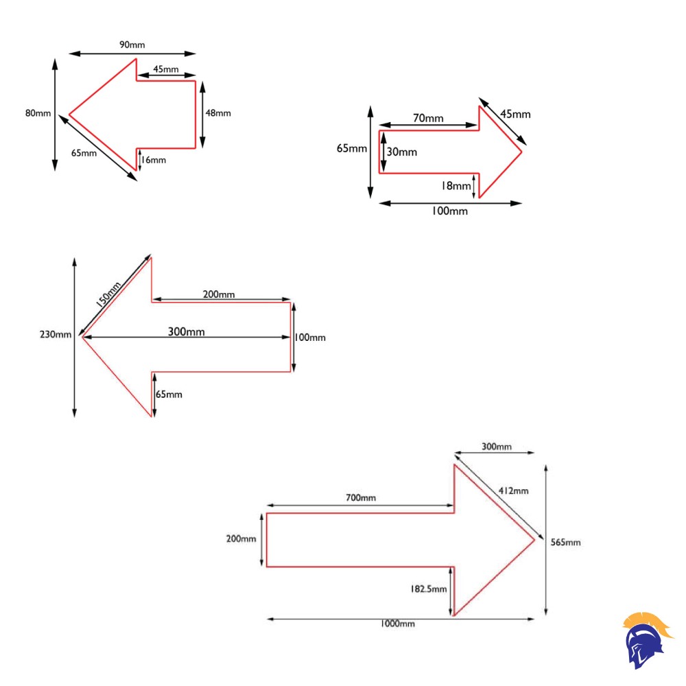 Heavy Duty Floor Arrows from INVICTUS TAPES