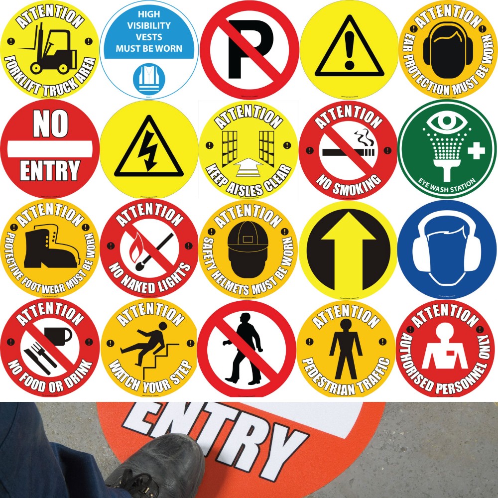 Warehouse Floor Sign Stickers from INVICTUS TAPES